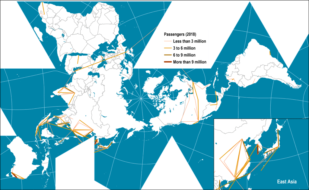 The World’s Busiest Air Transport Routes, 2018 | The Geography of ...