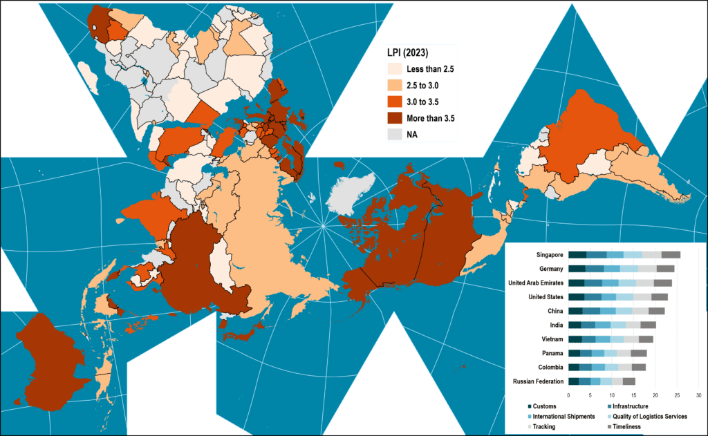Logistics Performance Index, 2023 | The Geography of Transport Systems
